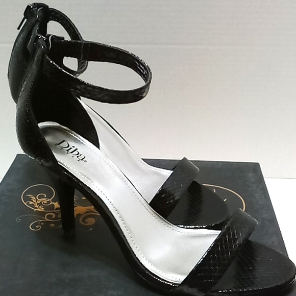 Diba | Shoes | Diba Style Bianca Black Snake Heels Nib 85 | Poshmark